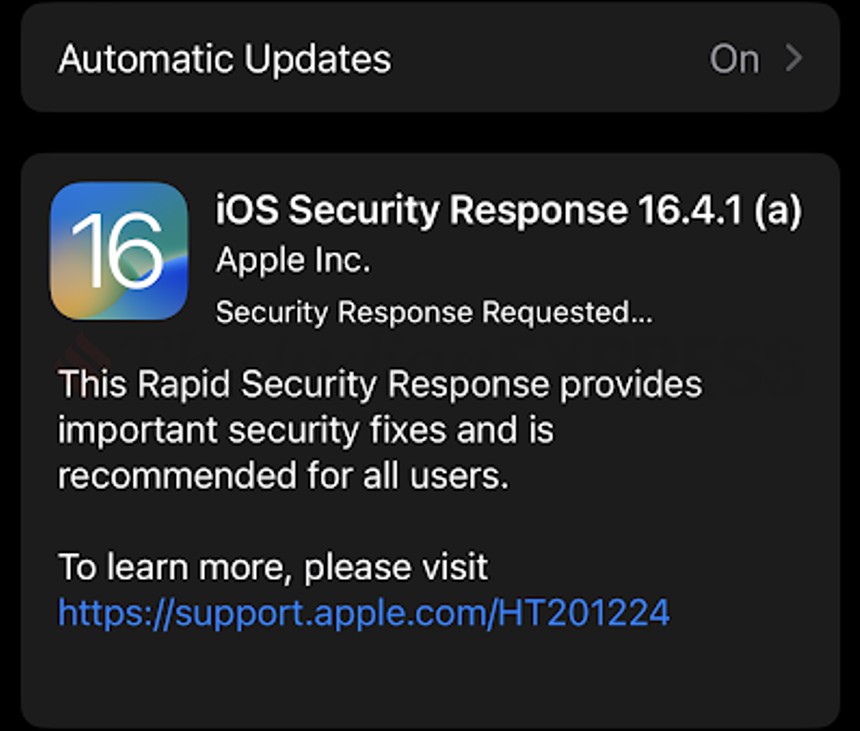 iOS 16.4.1 (a): Apple rolls out Rapid Security Response software patch for iPhones | Technology ...
