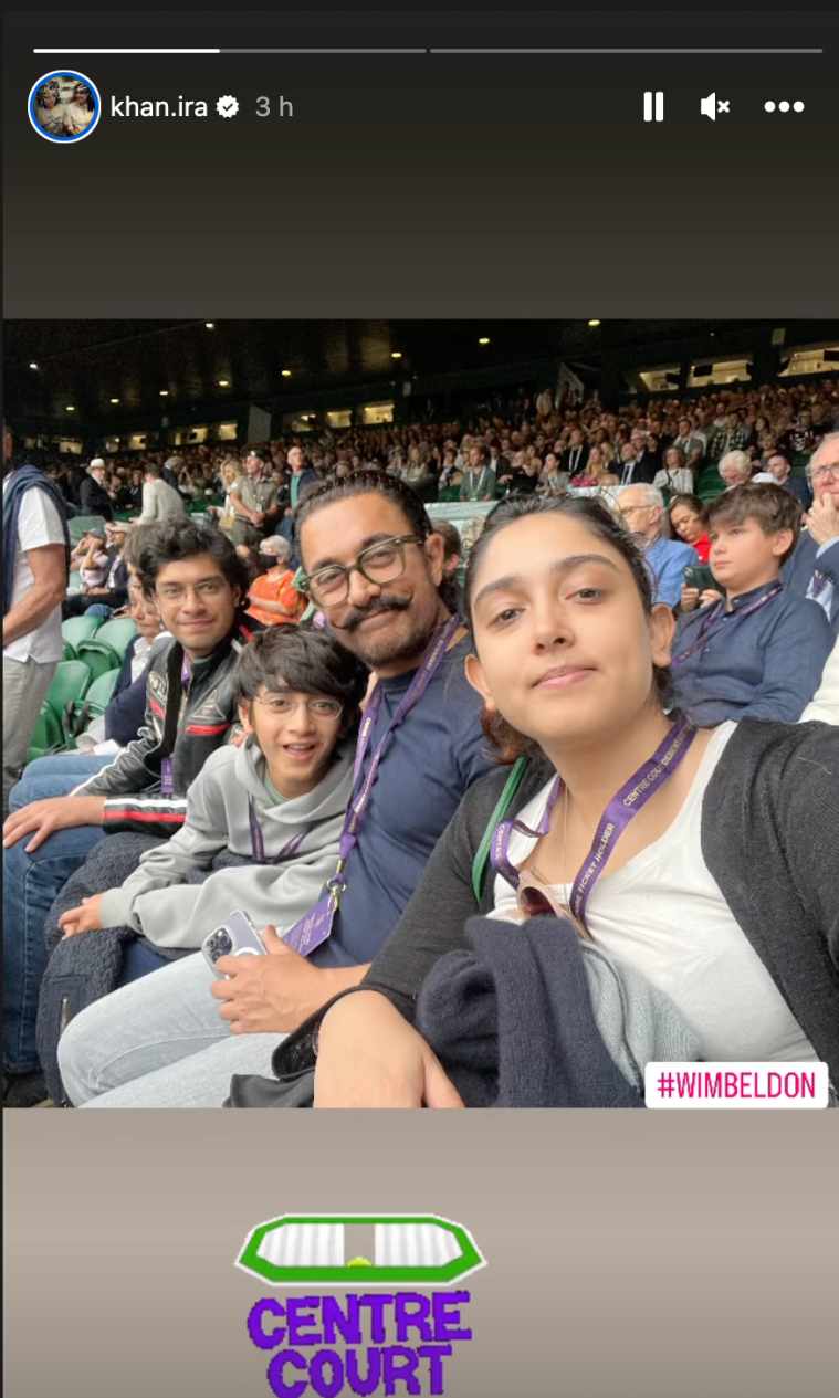 Aamir Khan attends Wimbledon 2023 Men’s Finals with daughter Ira and sons Junaid, Azad. See pic ...