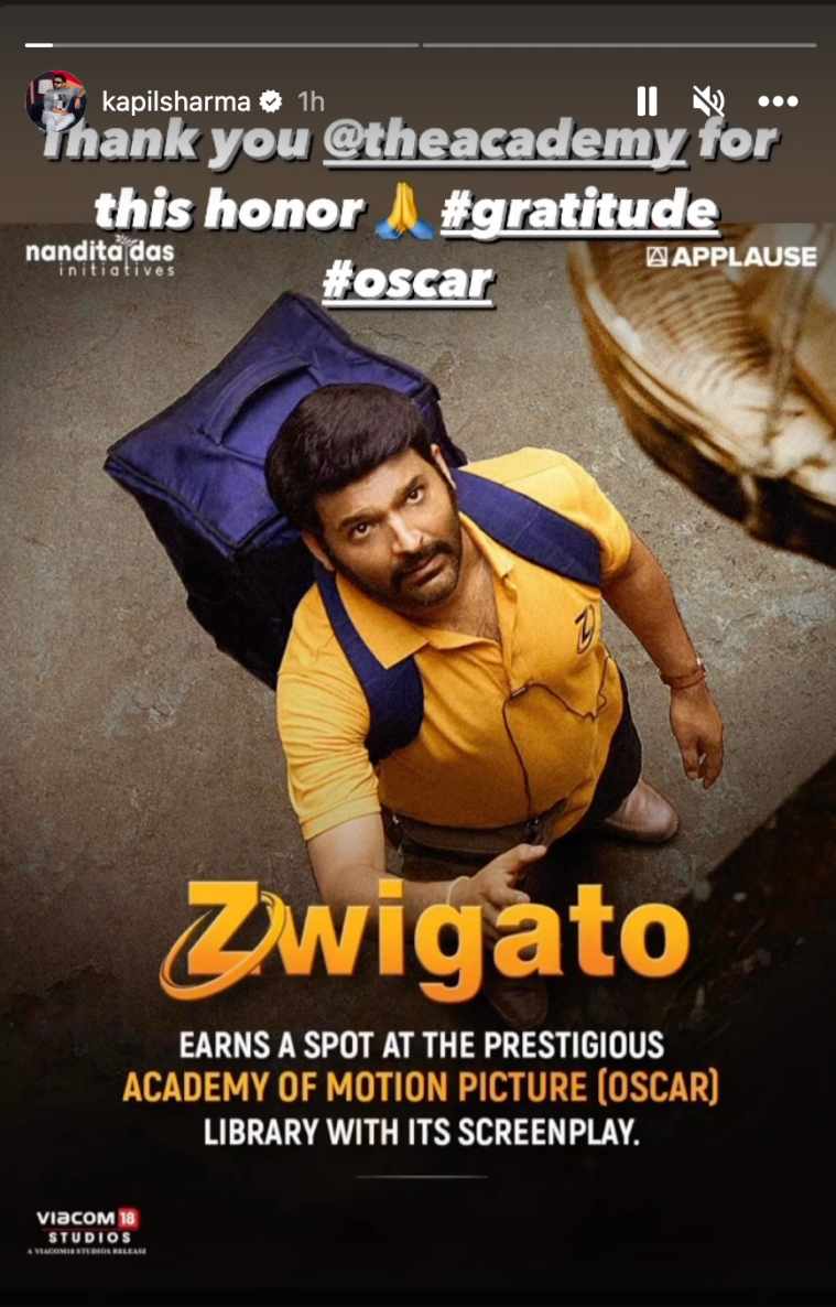 Kapil Sharma’s Zwigato gets a spot at Academy of Motion Picture library. Nandita Das says, ‘OTT ...