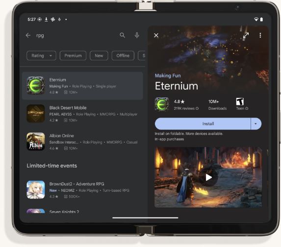 Google updates Play Store with new layout for large screens ...