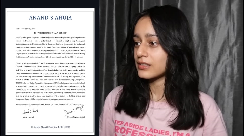YouTuber with 11k subs accuses Sonam Kapoor, Anand Ahuja of sending her a legal notice: ‘It’s ...