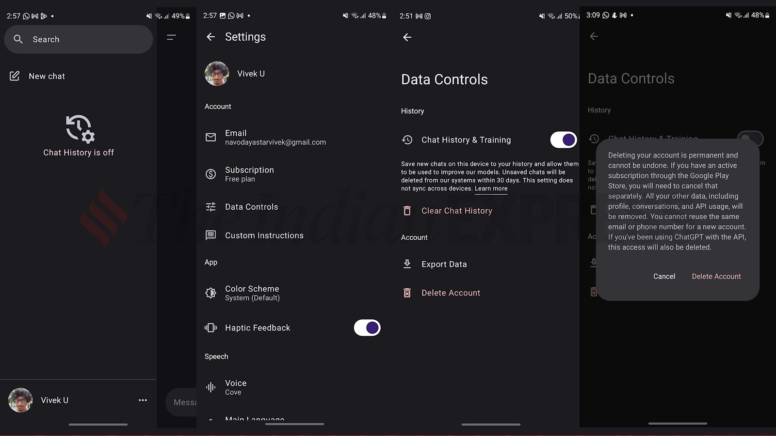 How to delete your ChatGPT search history and OpenAI account | Technology News - The Indian Express