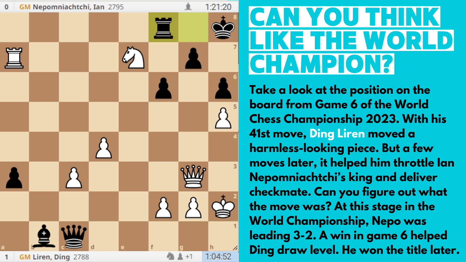 Magnus Carlsen takes on Ding Liren in a radical ‘freestyle chess ...