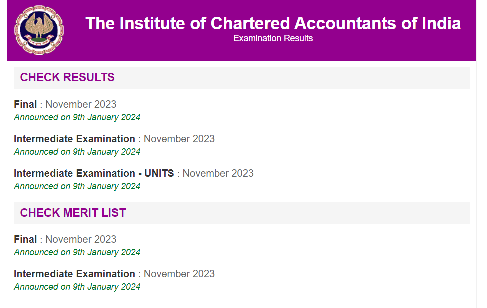 ICAI CA Results 2023 (Out): Websites to check foundation exam score at ...