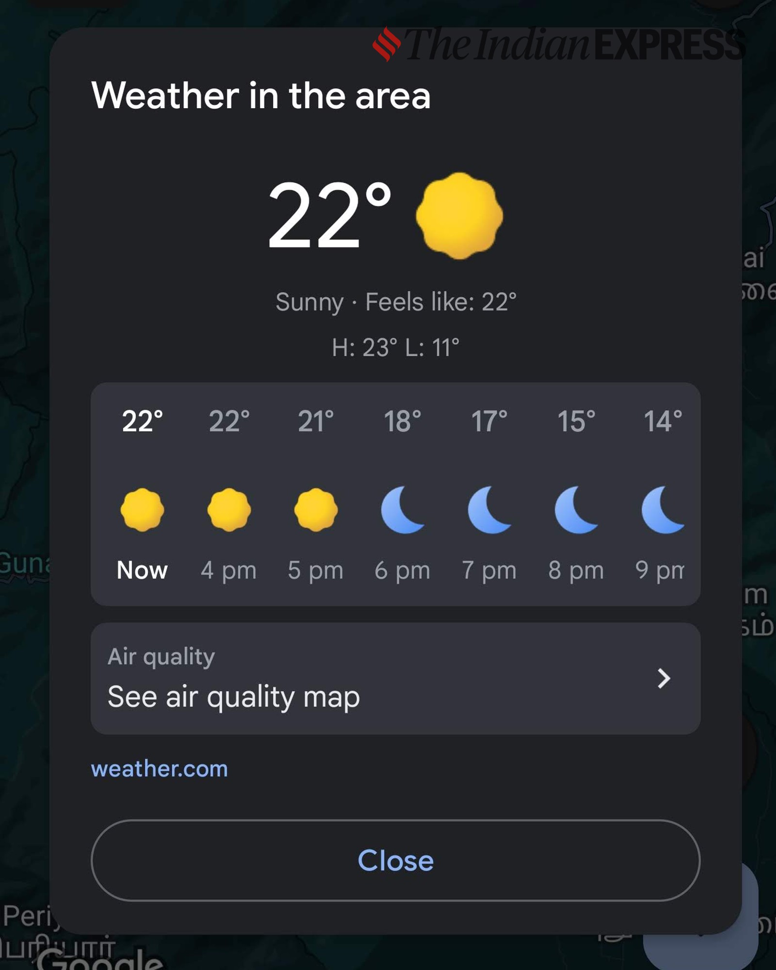 How to check weather & air quality details on Google Maps | Technology ...