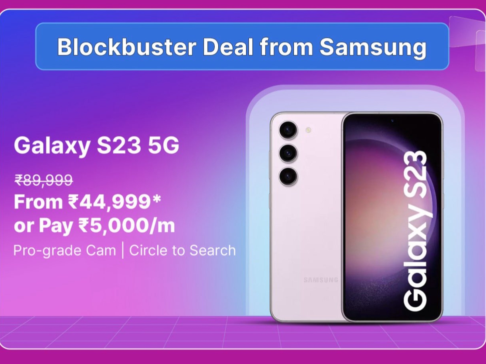 Samsung’s Galaxy S23, S23 FE, with AI features, get massive discounts on Flipkart | Technology ...
