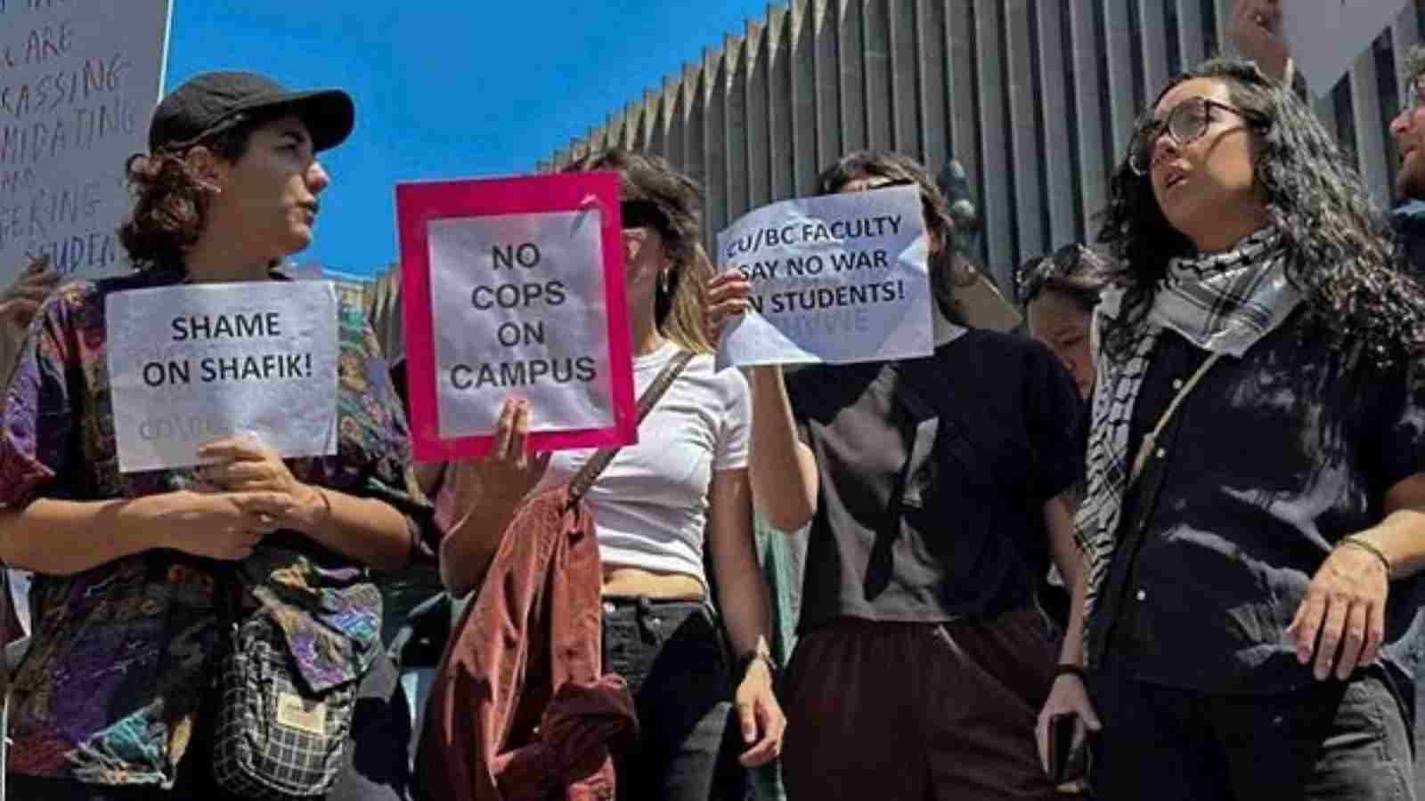 Drones above, police at the gates: Columbia protest camp’s final ...
