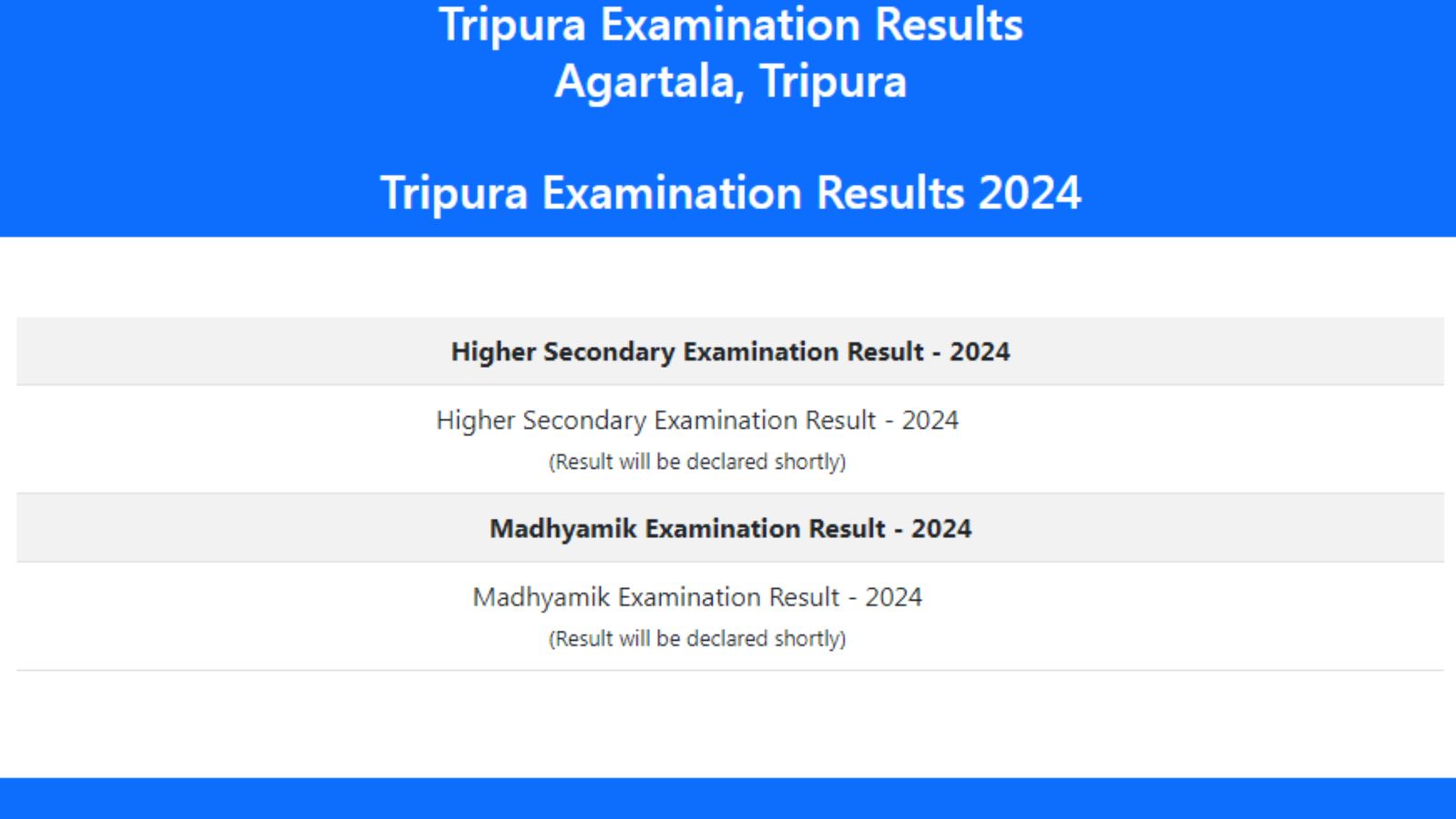 Tripura Board Madhyamik and HS Result 2024: How to download marksheet from tbse.tripura.gov.in ...