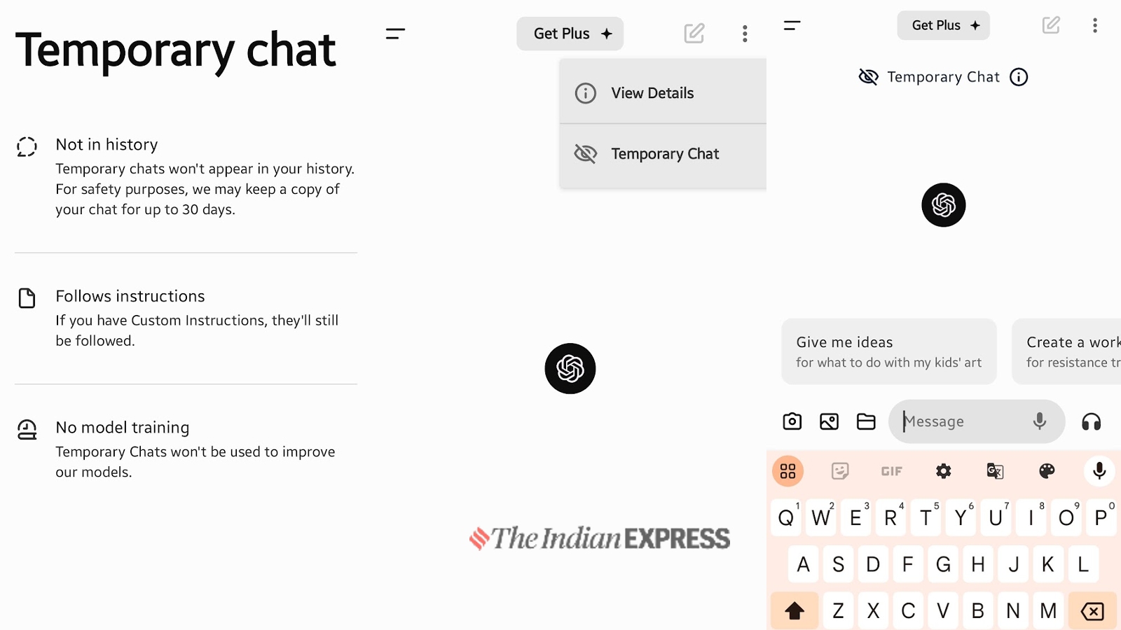 What is temporary chat on ChatGPT and how to use it? | Technology News - The Indian Express