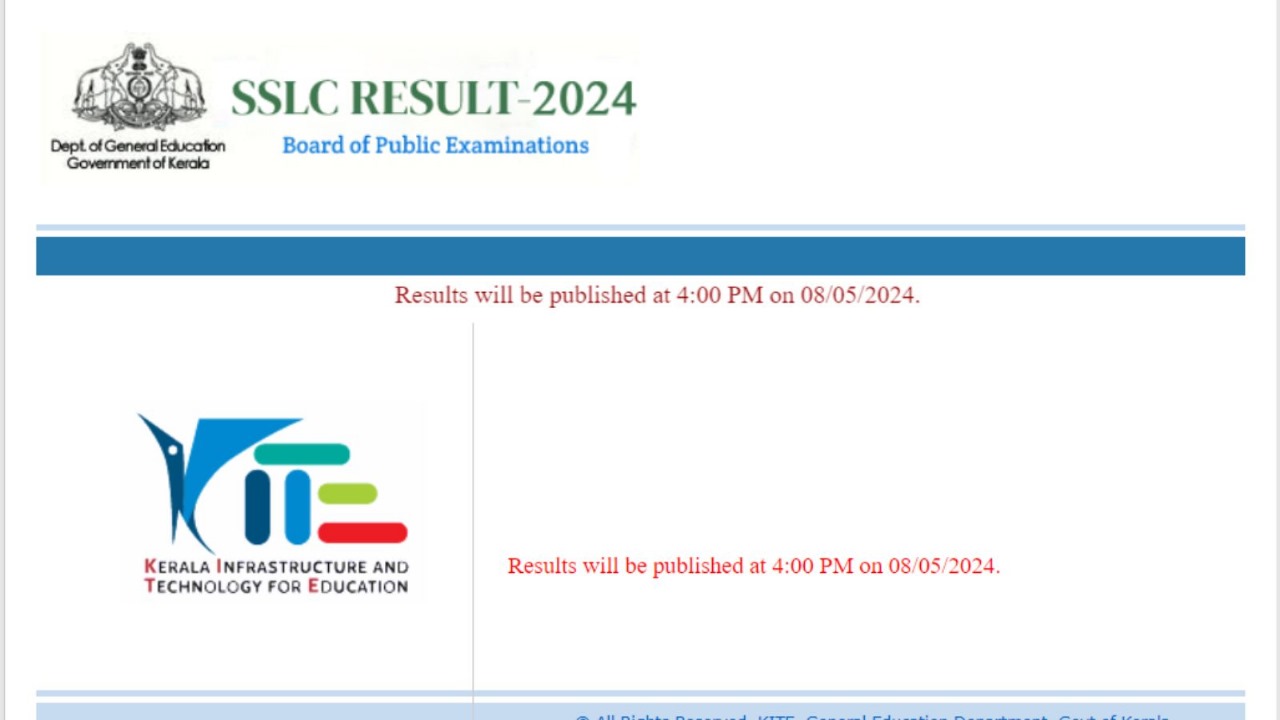 Kerala SSLC Result 2024 (Out): Websites to check SSLC marks ...
