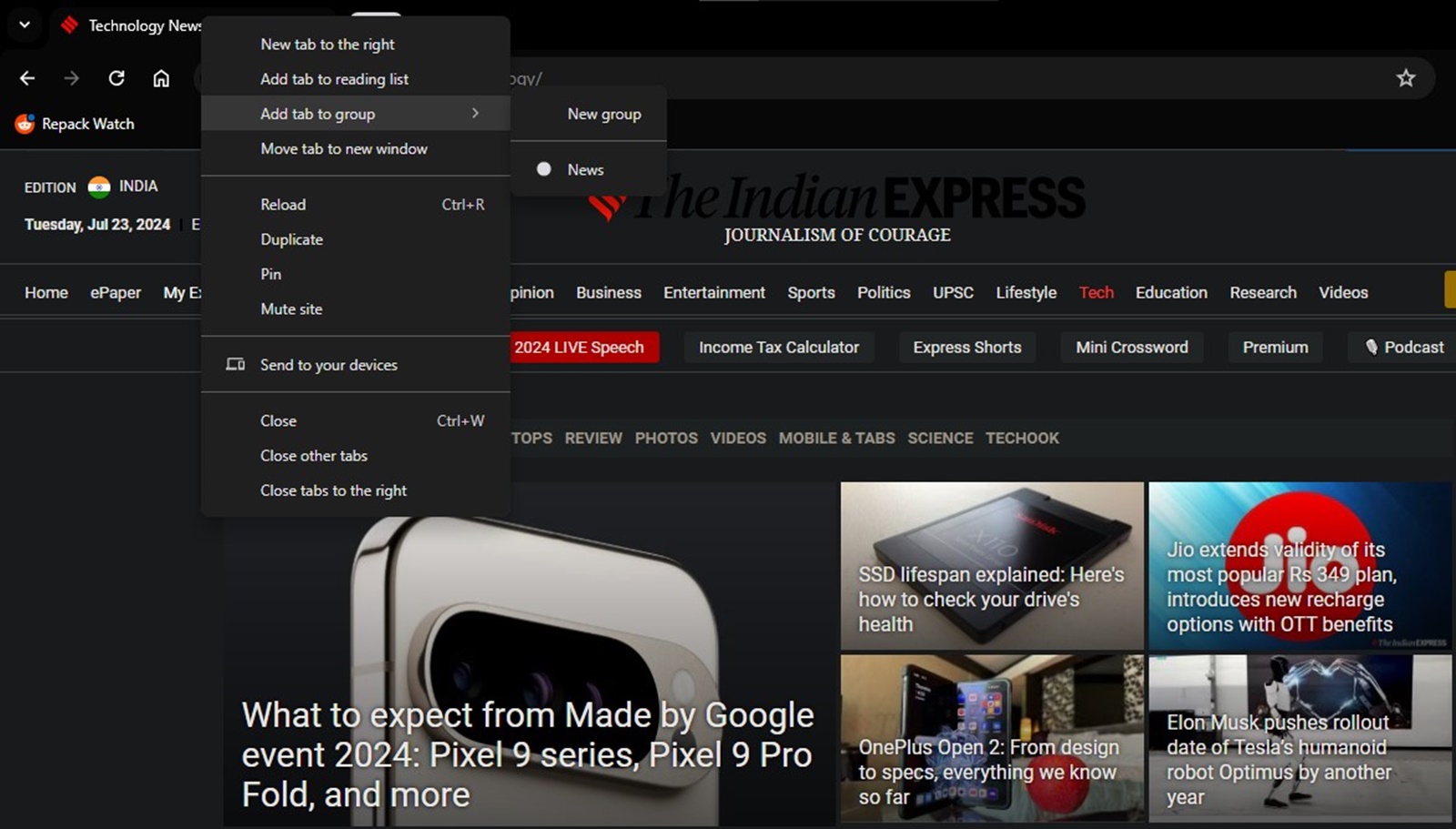 Google Chrome: Declutter your browser by creating tab groups | Technology News - The Indian Express