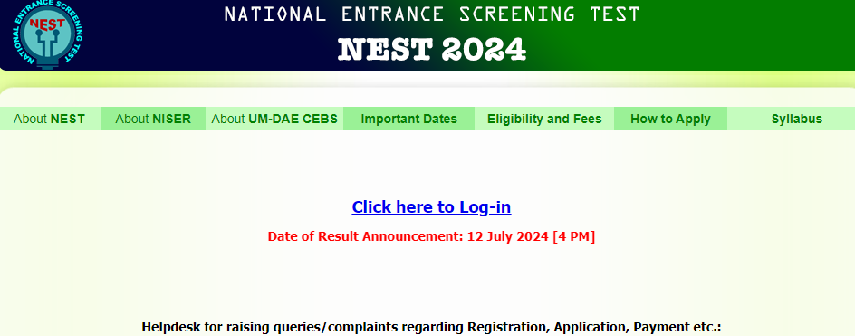 NEST 2024 result declared at nestexam.in | Education News - The Indian Express