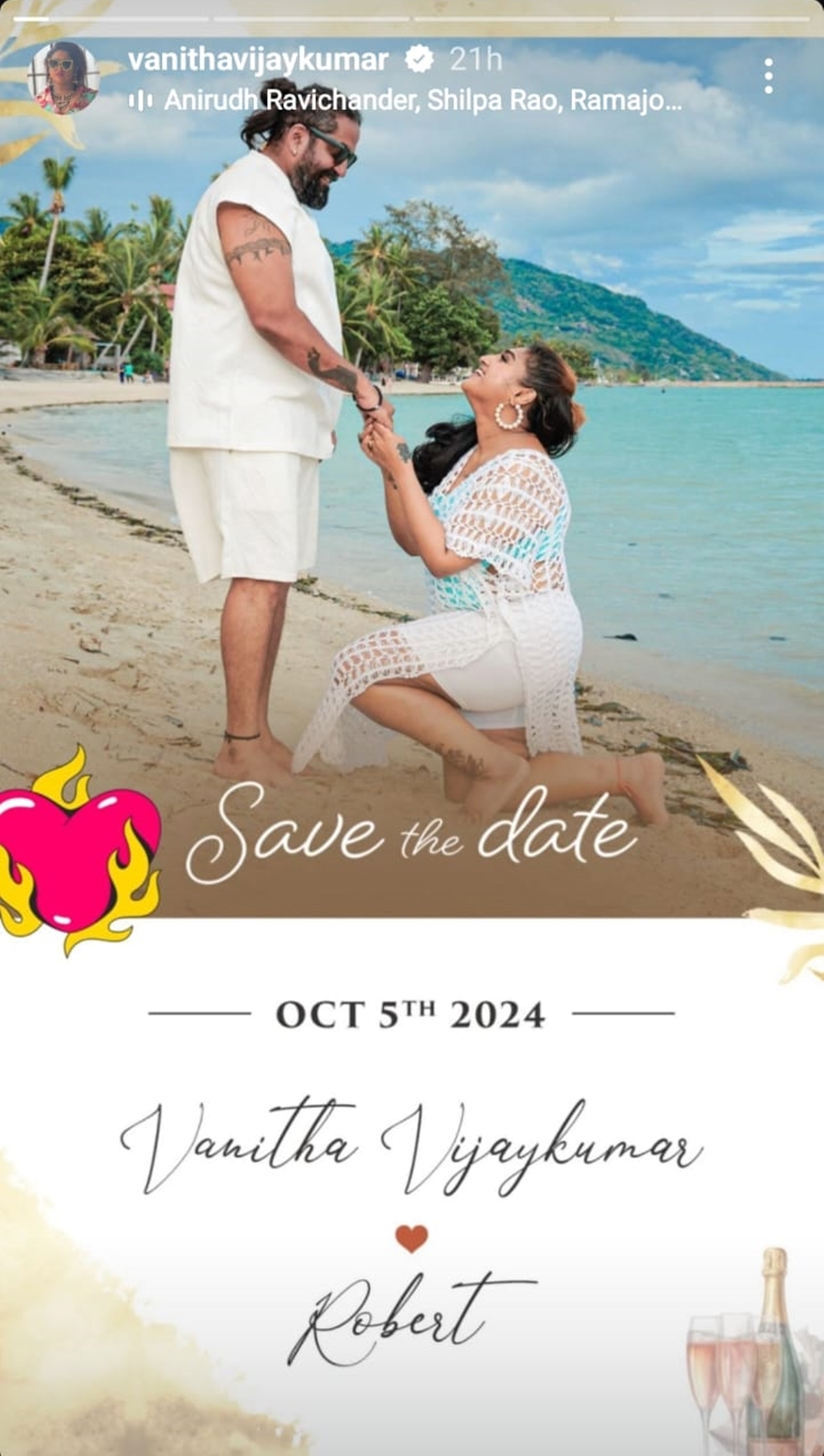 Tamil actor Vanitha Vijayakumar to tie the knot for fourth time; fiancé is former beau Robert ...