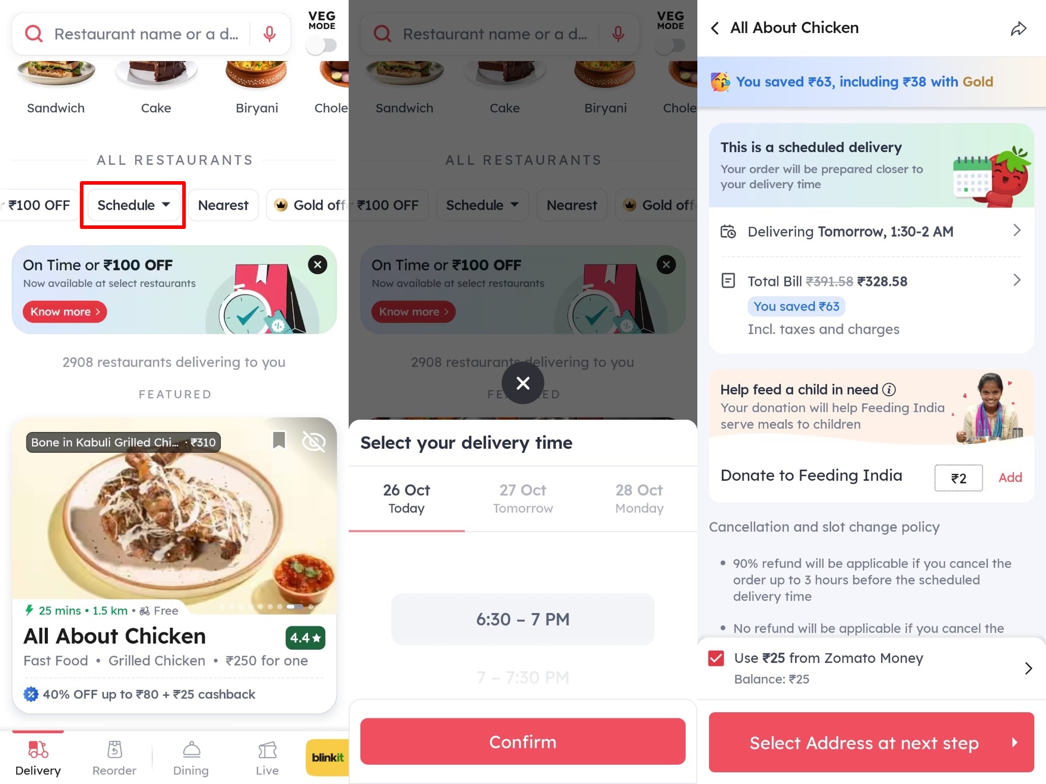 Zomato introduces ‘Order Scheduling’: Here’s how you can pre-order ...