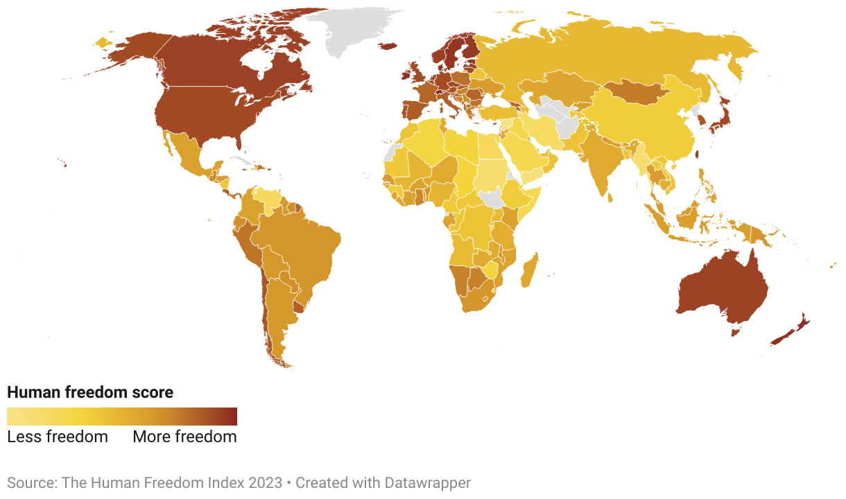 Human Freedom Index: Top and bottom 10 countries—know India's standing