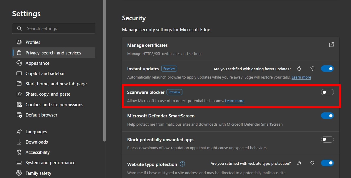 Microsoft rolling out AI powered scareware blocker for Edge: Here’s how to enable it ...