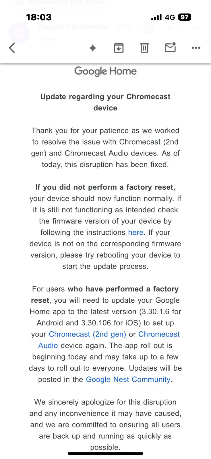 Google rolls out fix for Chromecast ‘untrusted device’ error following outage | Technology News ...