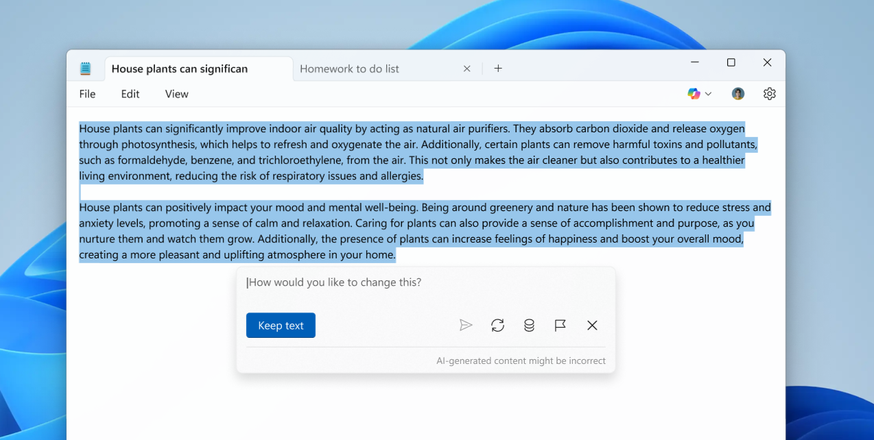 Microsoft brings more AI features to Notepad, Paint and Snipping Tool ...