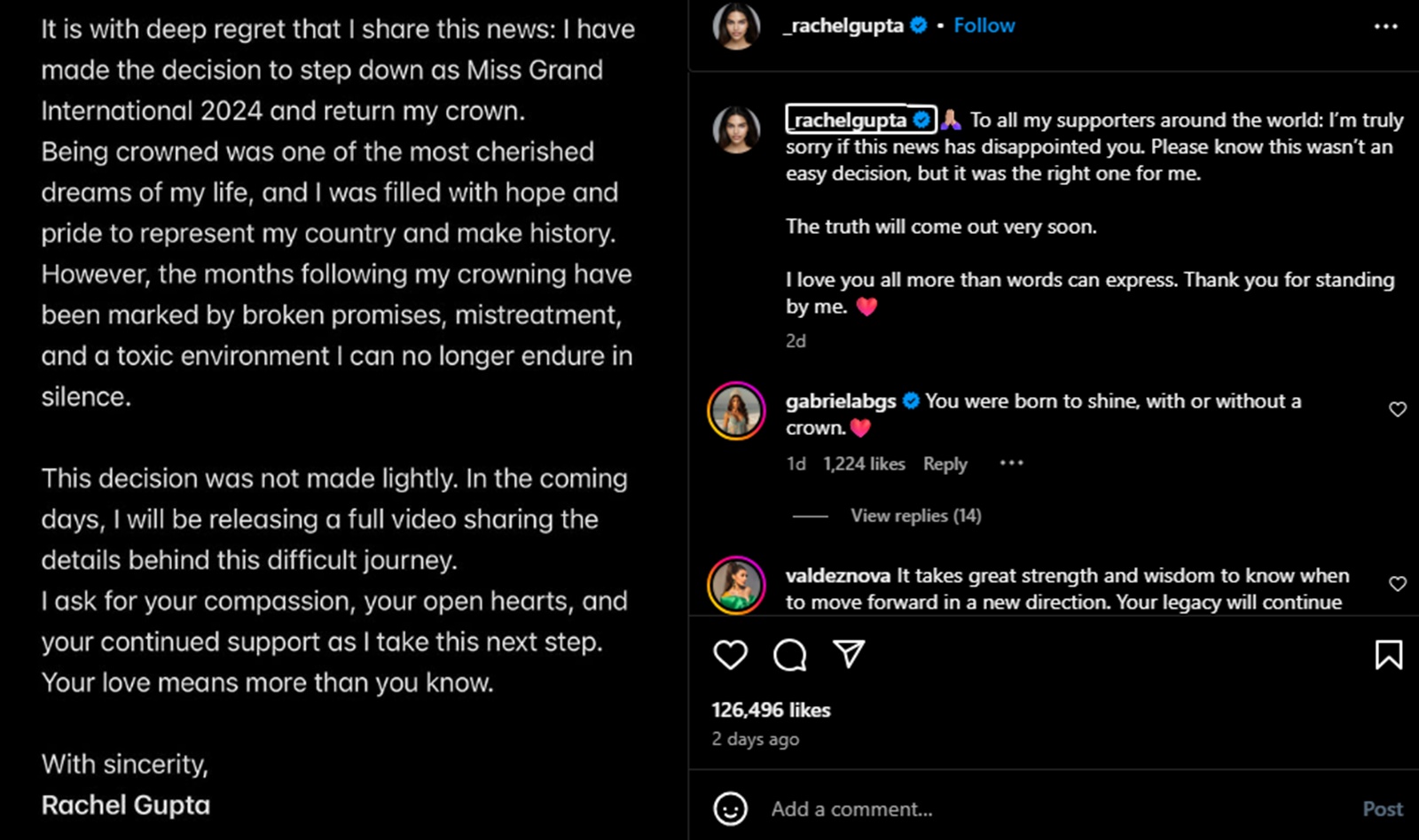 ‘He starts pinching me…’: Rachel Gupta gives up Miss Grand ...