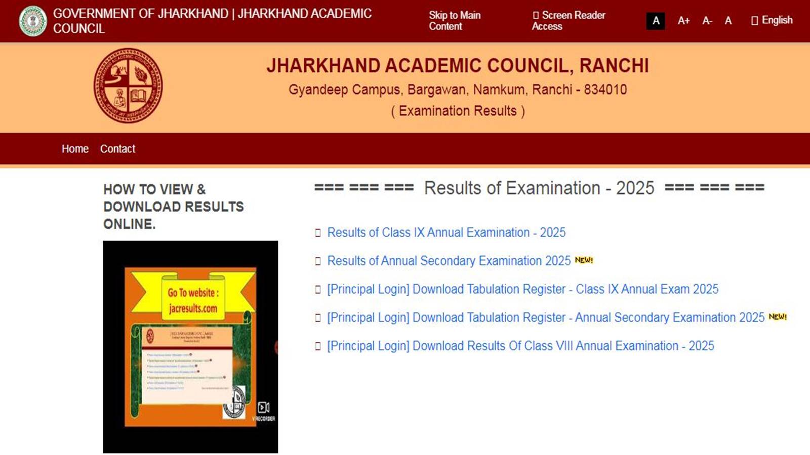 Jharkhand Board JAC Matric 10th Result 2025 Link at jac.jharkhand.gov ...
