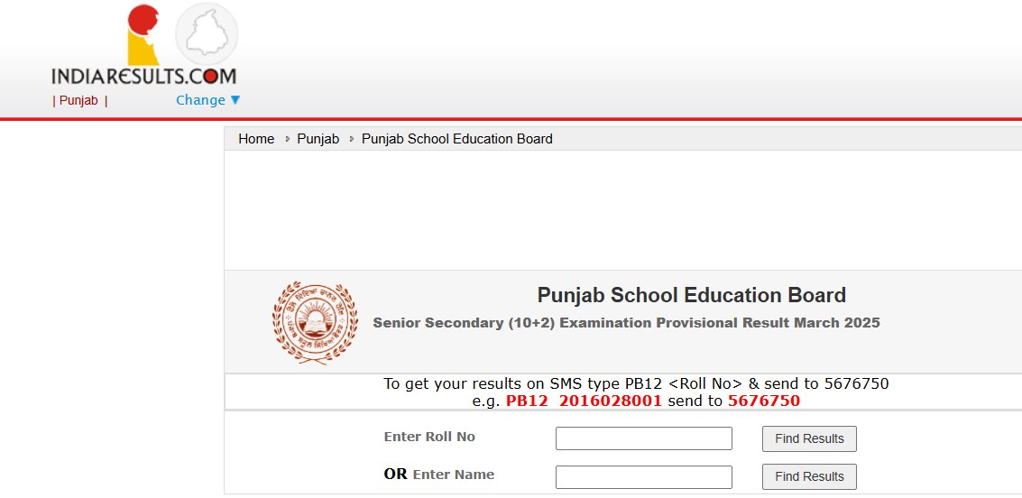 PSEB Punjab Board Class 12th Result 2025 Direct Link at www.pseb.ac.in ...