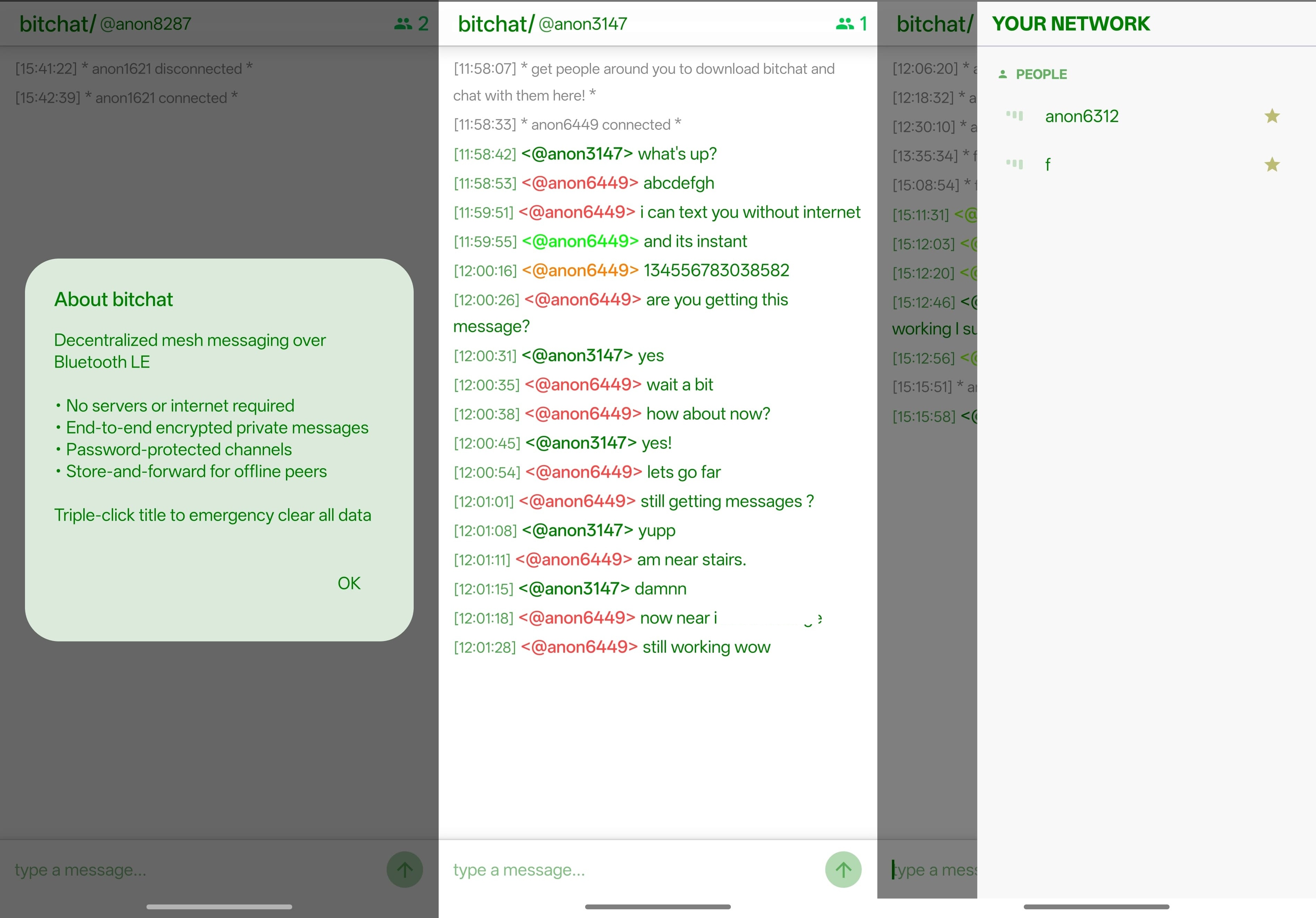 Bluetooth messaging app: I used Jack Dorsey’s Bitchat messaging app ...