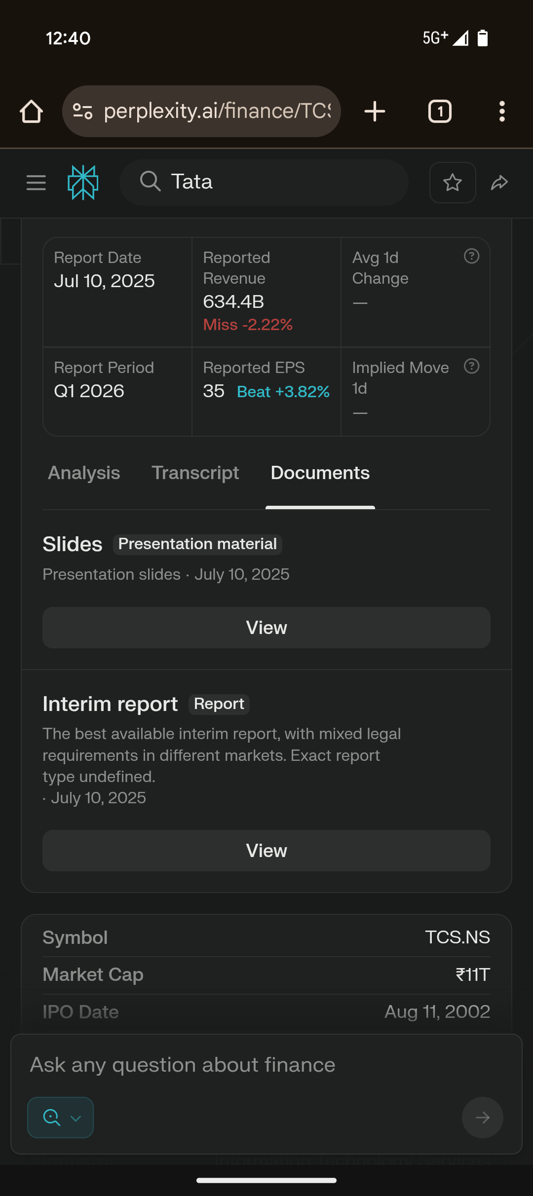 Perplexity Finance is now tailor-made for India, offers premium data for free | Technology News ...