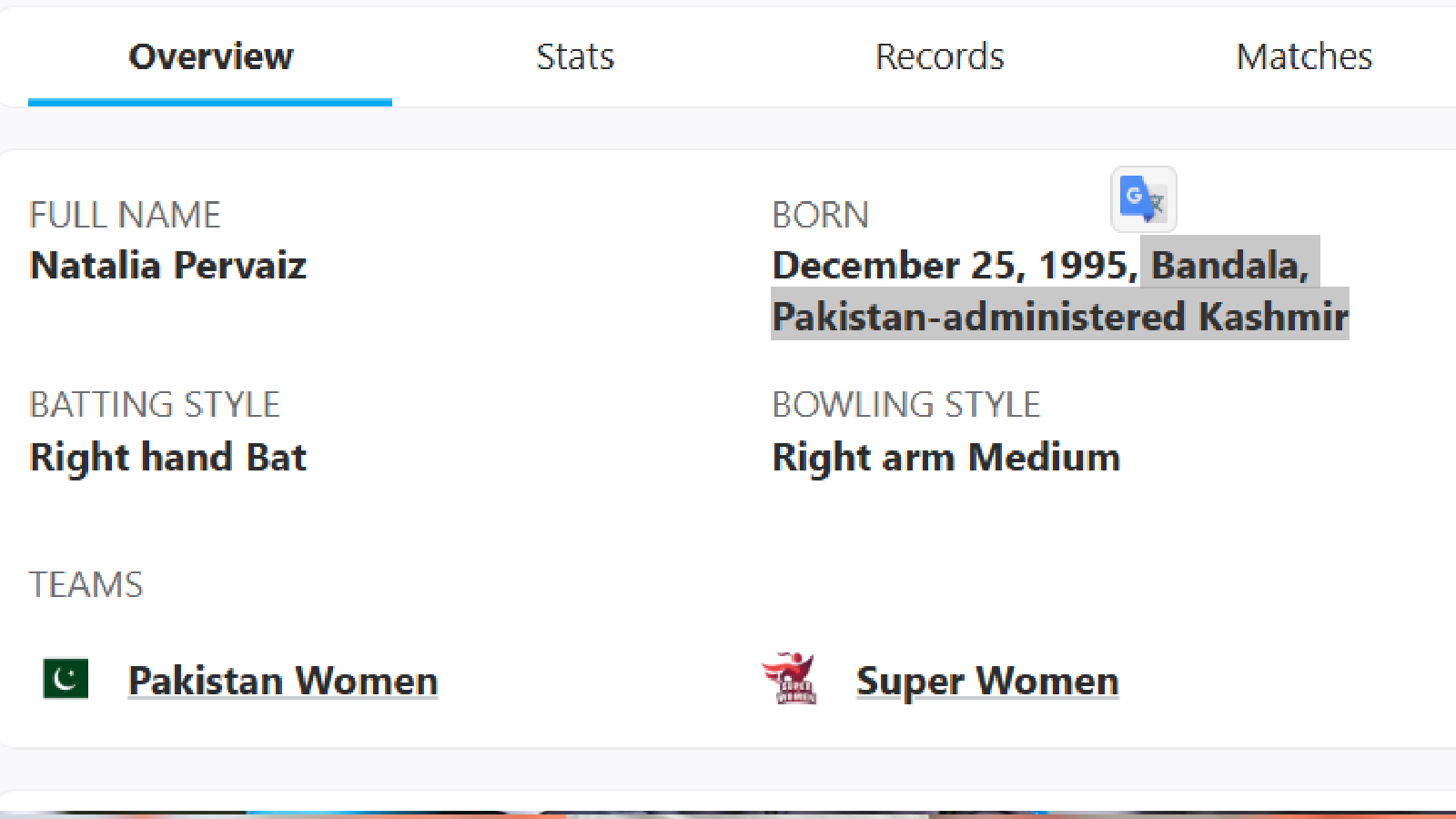 Former Pakistan skipper Sana Mir backs her ‘Azad Kashmir’ comments during World Cup game ...