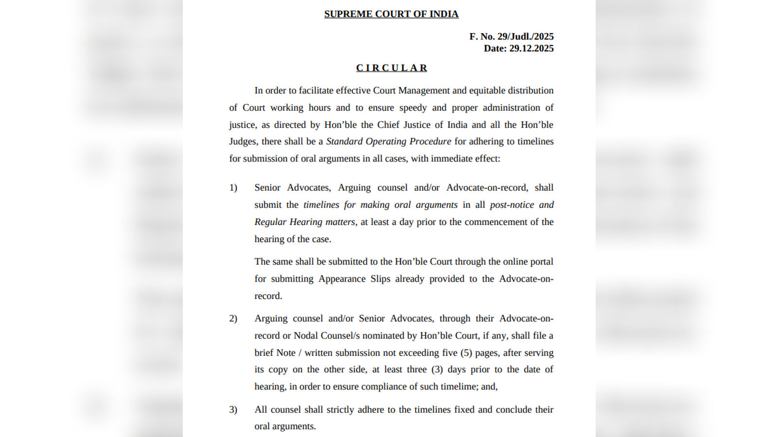 Speedy justice? Supreme Court prescribes timelines for oral arguments ...